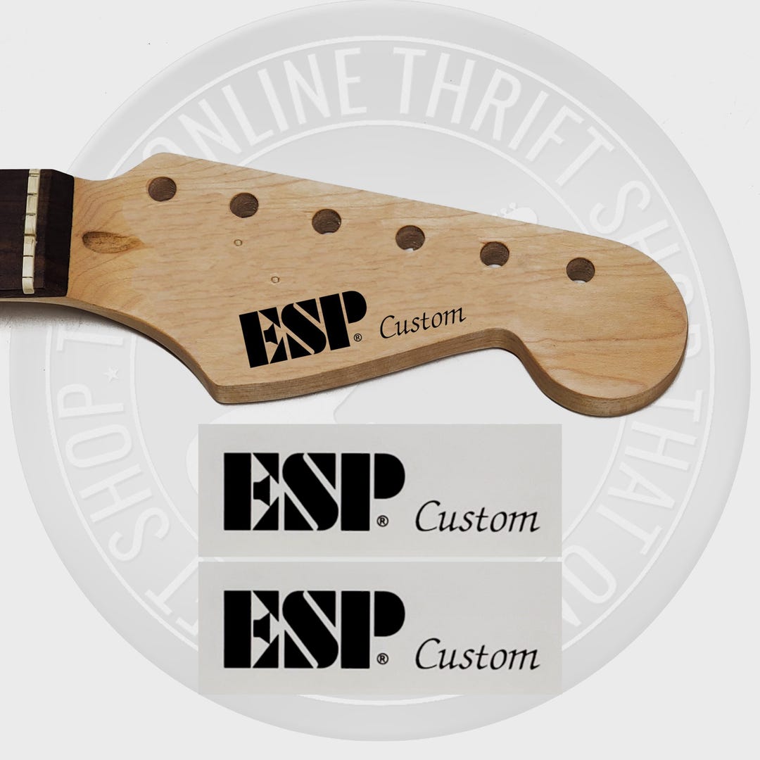 ESP Custom Waterslide Guitar Neck Headstock Decals (set of 2) - Etsy