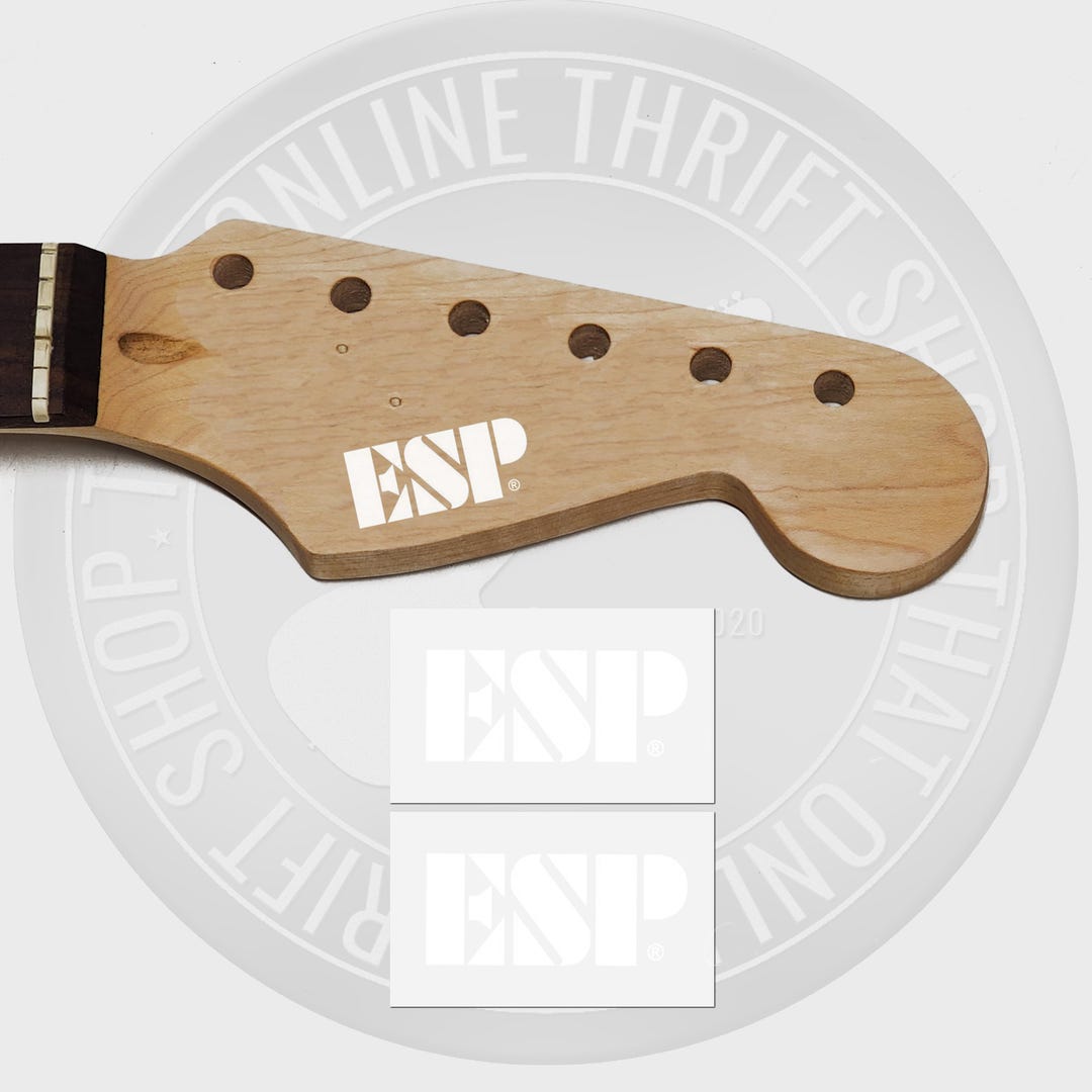 ESP Waterslide Guitar Neck Headstock Decals (WHITE) Set of 2 - Etsy