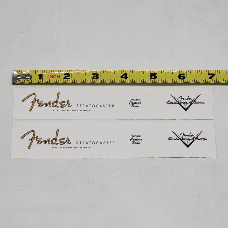 Fender Strat Spaghetti Style Waterslide Decals for Headstock W/ Custom ...