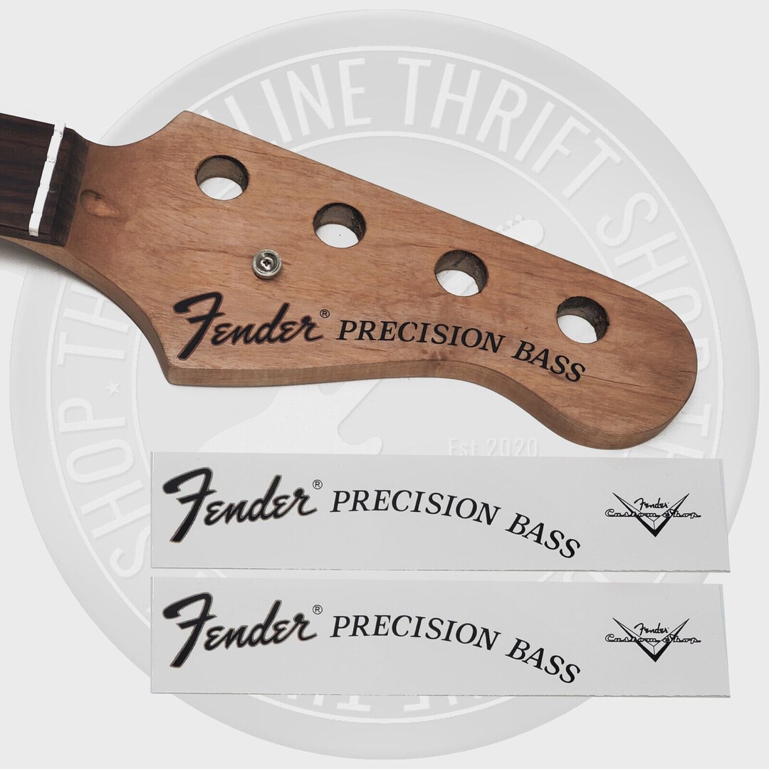 Fender Precision Bass Waterslide Decals for Guitar Headstock set of 2 ...