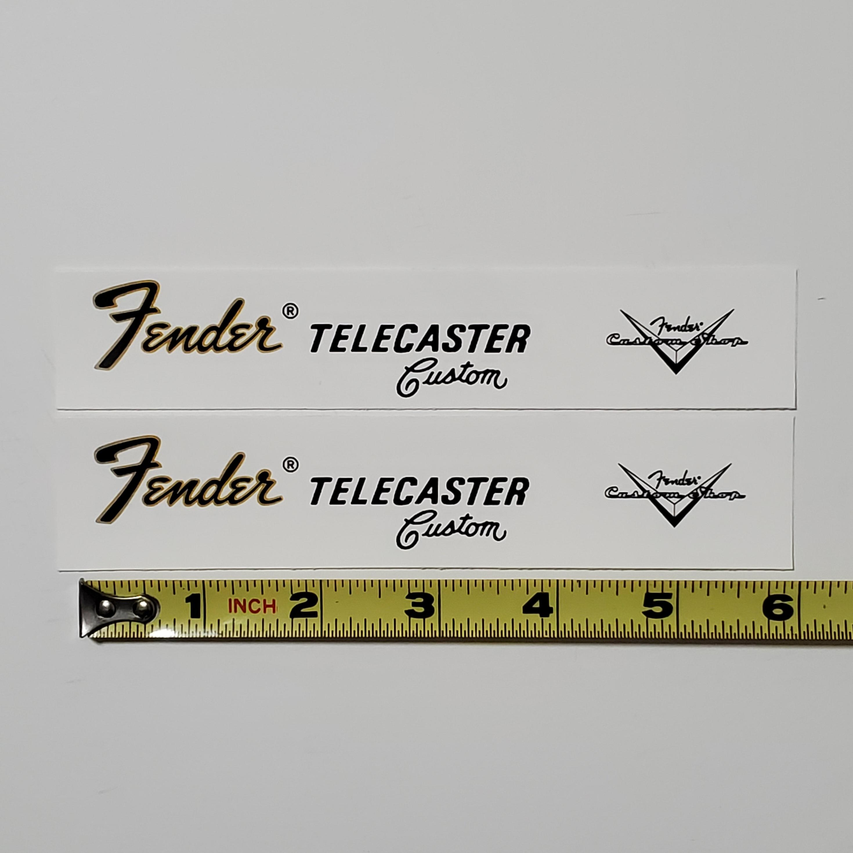 Fender Tele Custom Style Waterslide Decals for Headstock W/ Custom Shop ...