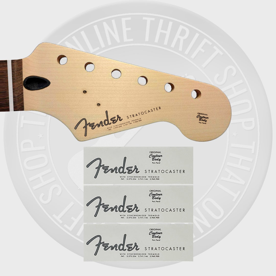 Fender Strat Style Waterslide Guitar Headstock Decals (set of 3) - Etsy