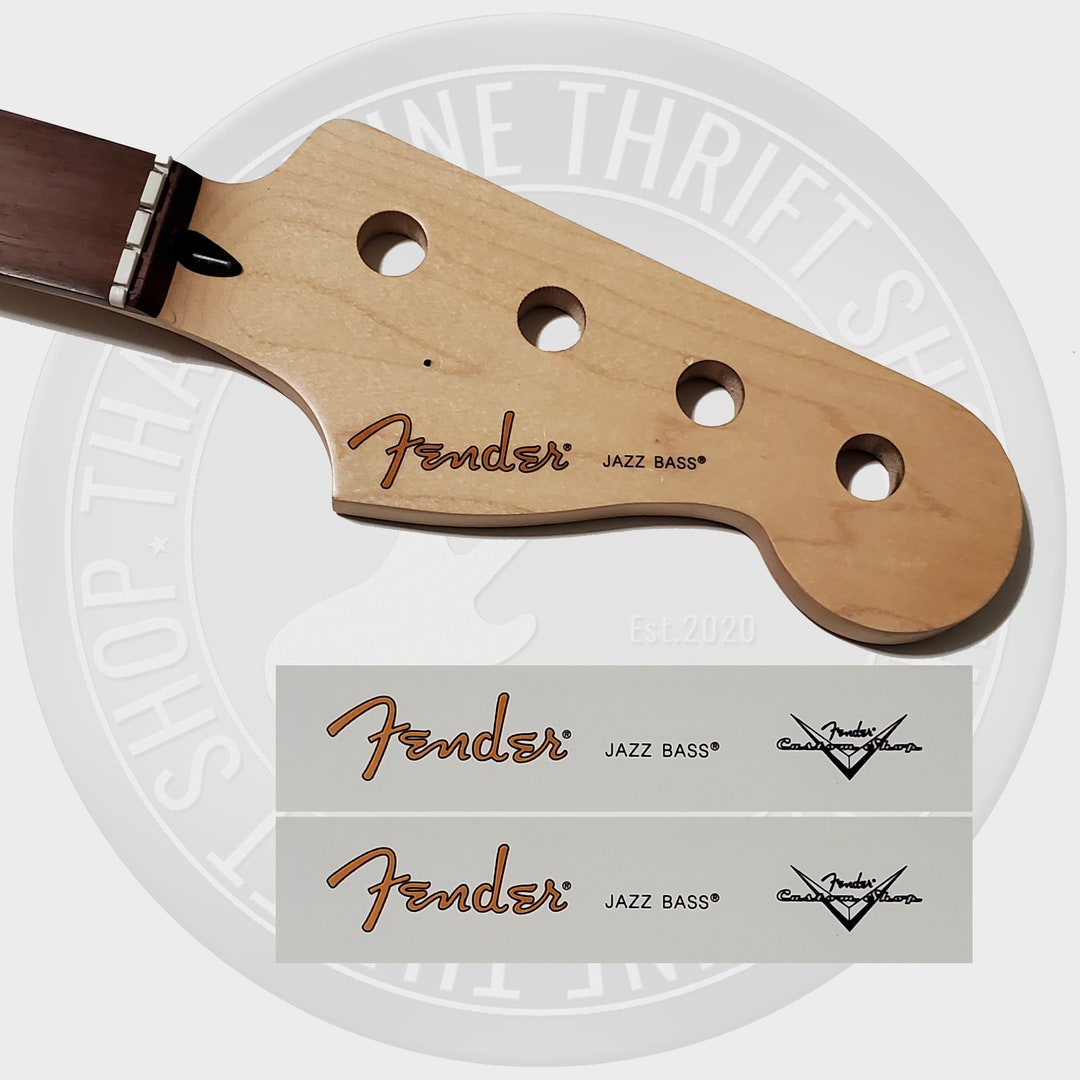 Fender Jazz Bass Spaghetti Style Waterslide Decals for Guitar Headstock ...