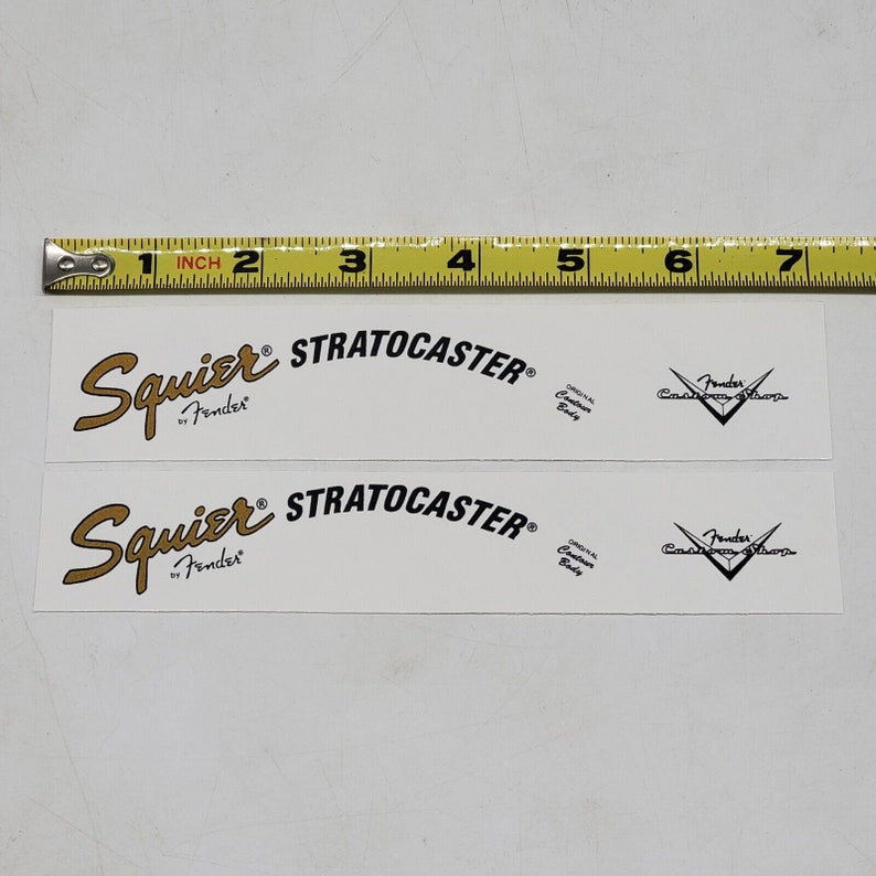Squier by Fender Strat Style Waterslide Decals for Headstock W/ Custom ...