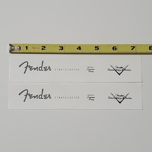 Fender Strat Style Waterslide Guitar Headstock Decals With CS Logo (set ...