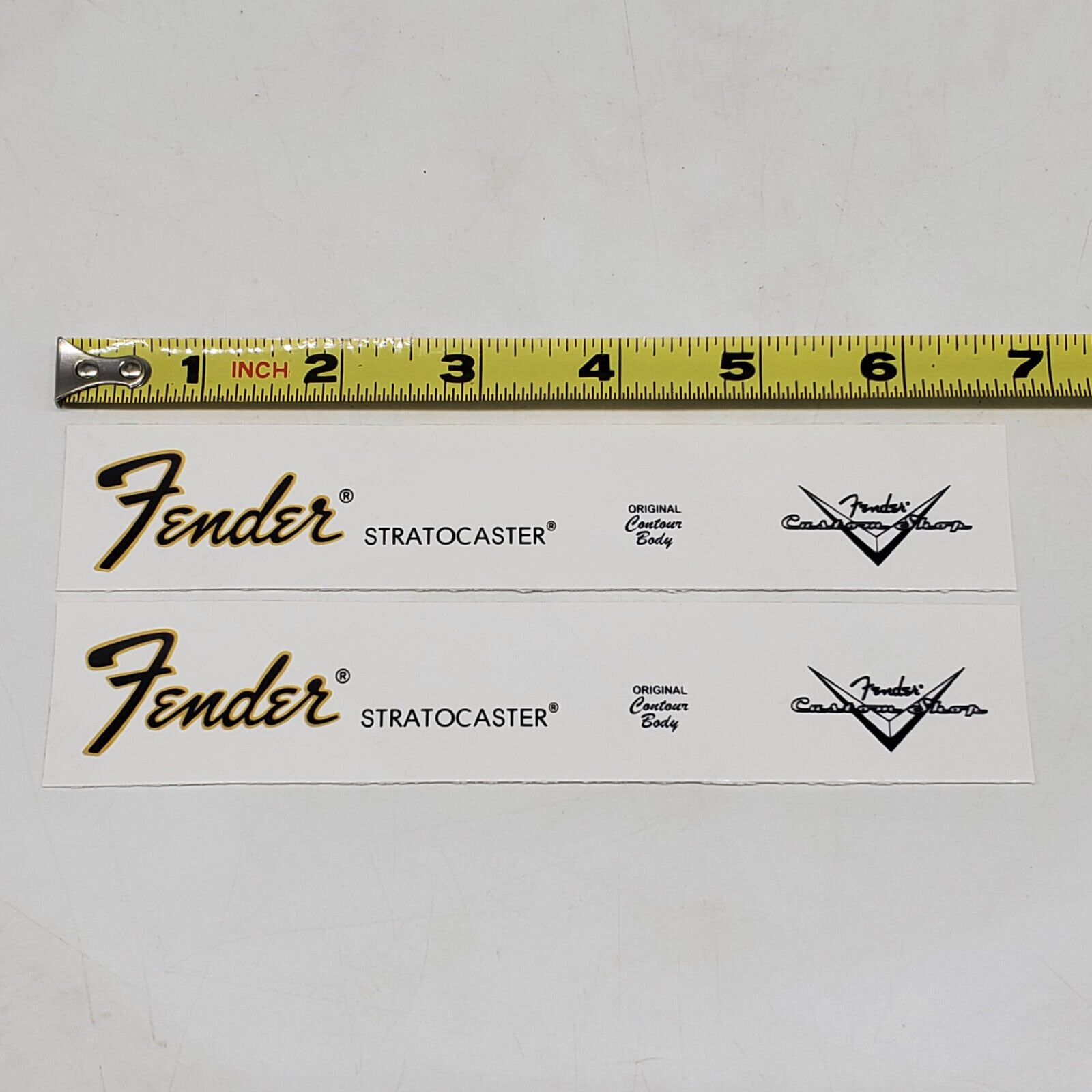 Fender Strat Style Waterslide Decals for Headstock W/ Custom Shop Logo ...