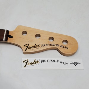 Fender Precision Bass Waterslide Decals for Guitar Headstock (set of 2 ...