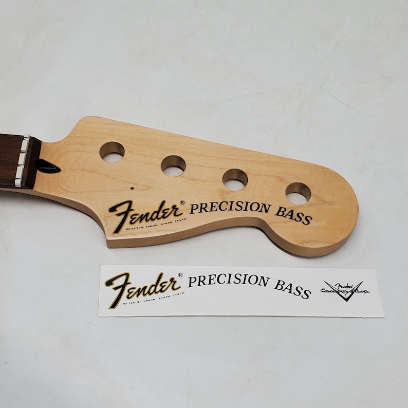 Fender Precision Bass Waterslide Decals for Guitar Headstock (set of 2 ...