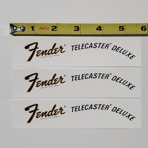 Fender Tele Deluxe Waterslide Guitar Headstock Decals (set of 3) - Etsy