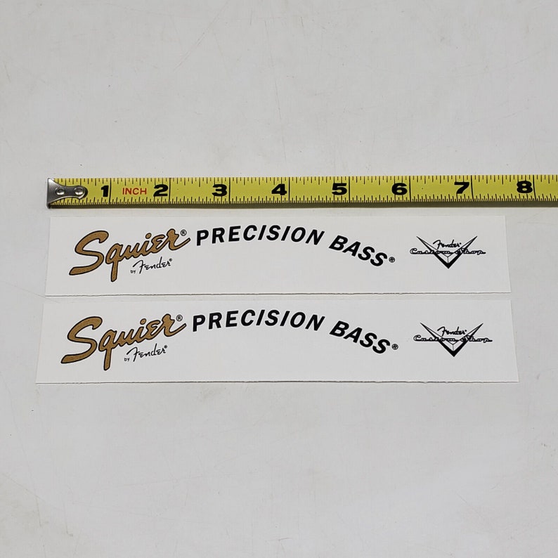 Fender Squier Precision Bass Waterslide Decals for Guitar Headstock set ...