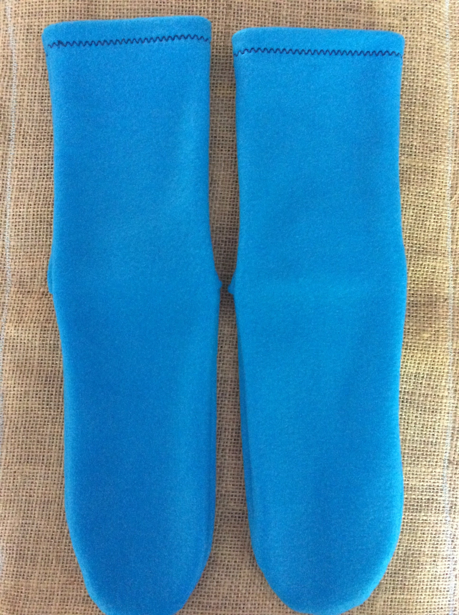 Bright Blue Fleece Socks. Women’s Size 7. - Etsy
