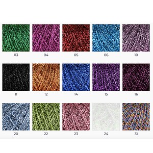 Lame Metallic Yarn, Shine Crochet, Glitter Lurex Sparkle Yarn, String ...