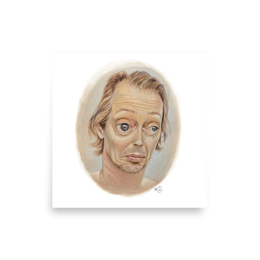 STEVE BUSCEMI Big Eyes 10x10 Poster Print, Low Brow Art, Quirky Drawing ...
