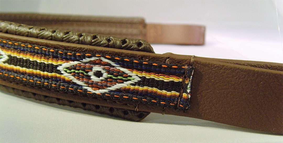 Perfeq Biothane, Padded Brow Band in Matt Dark Brown With Daybreak ...