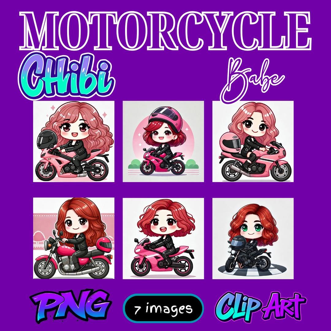 Chibi Clipart, PNG, Clipart Bundle, Chibi, Graphics, Digital Art, Retro ...