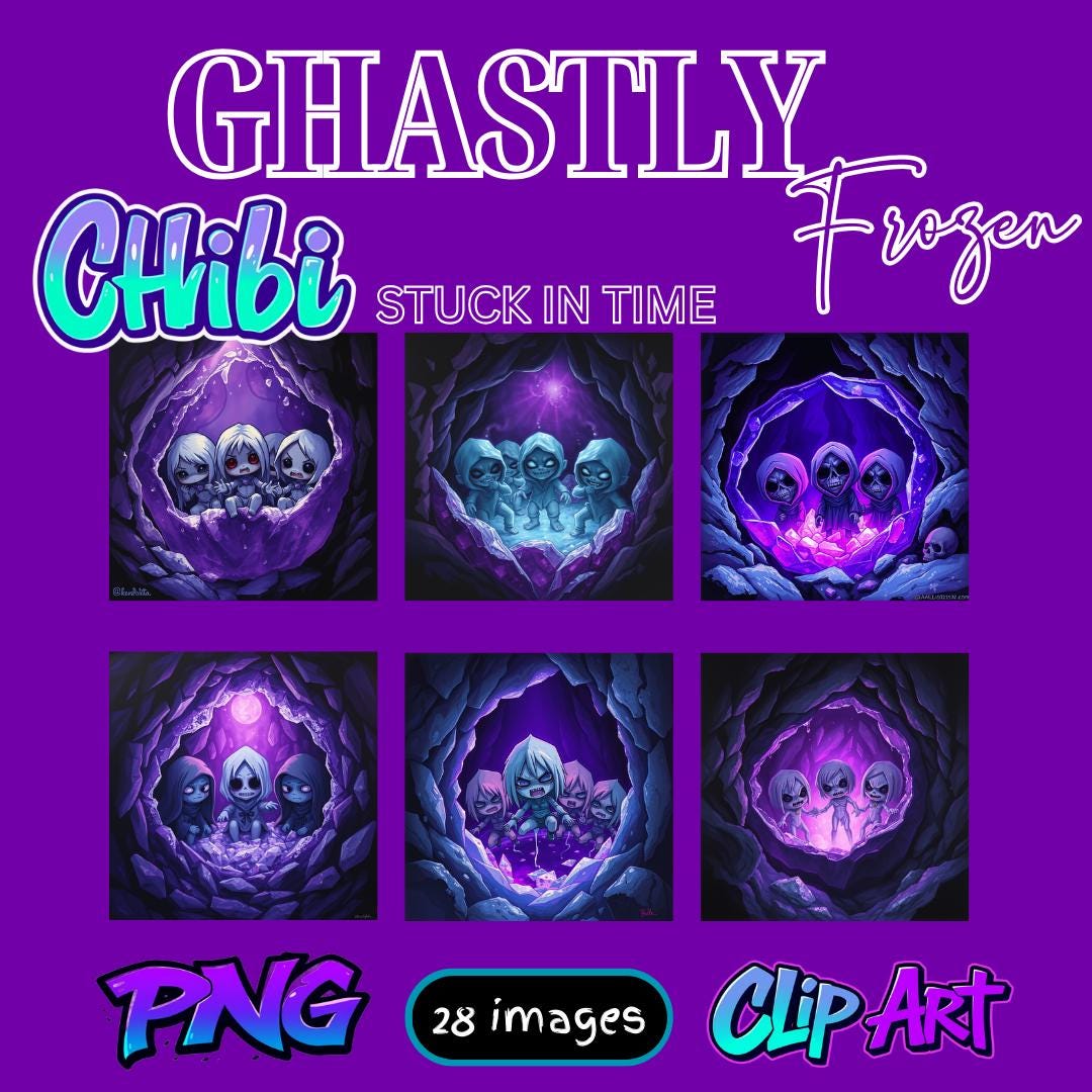 Ghastly Chibi Frozen Stuck in Time PNG Clip Art 28 Haunting High-res ...