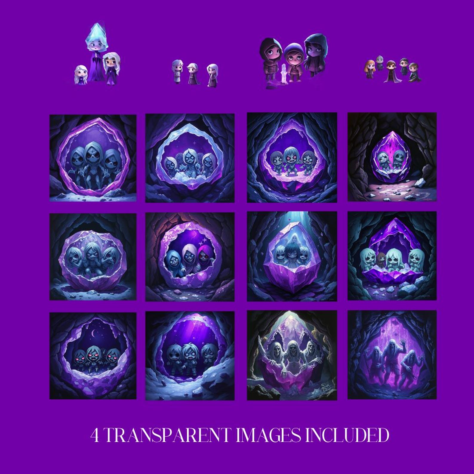 Ghastly Chibi Frozen Stuck in Time PNG Clip Art 28 Haunting High-res ...