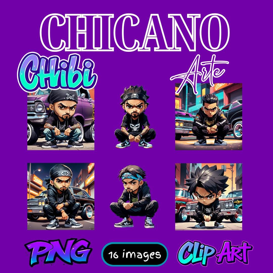 Chicano Chibi Arte Clip Art 16 Urban Cholo PNG Images With Transparent ...
