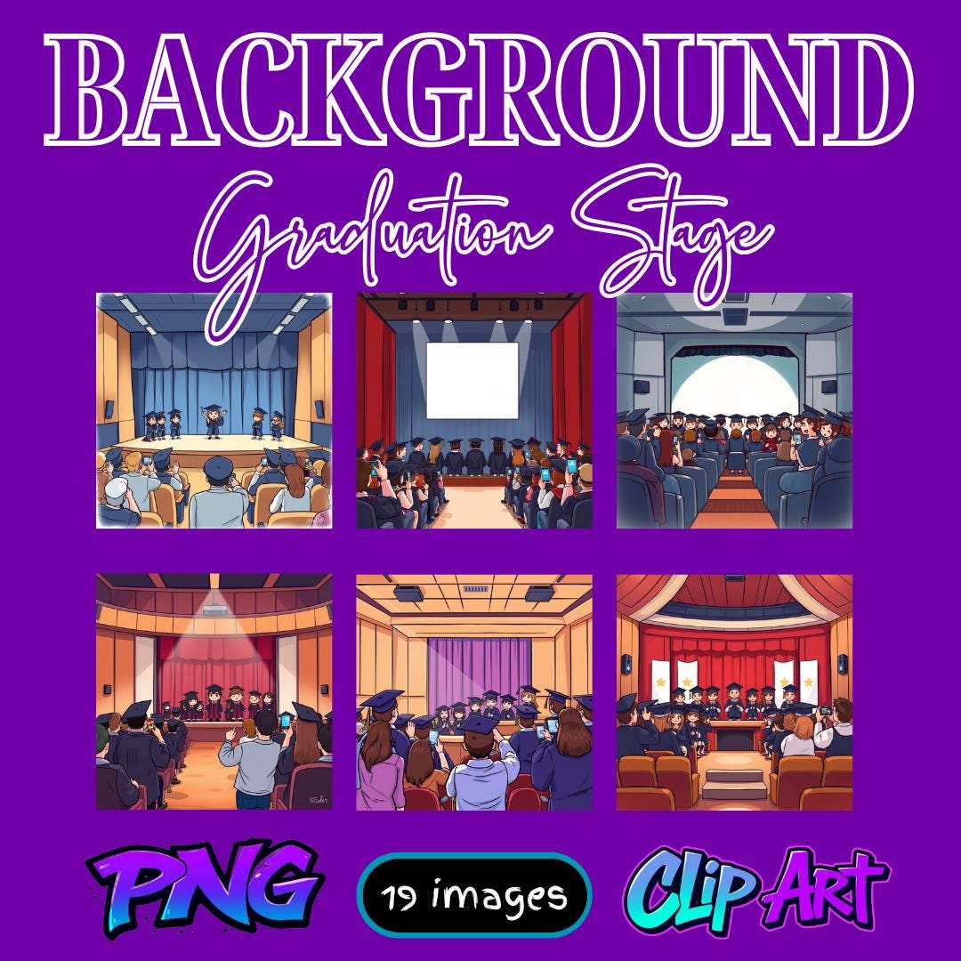 Graduation Stage Background PNG Clip Art 19 High-resolution Non ...