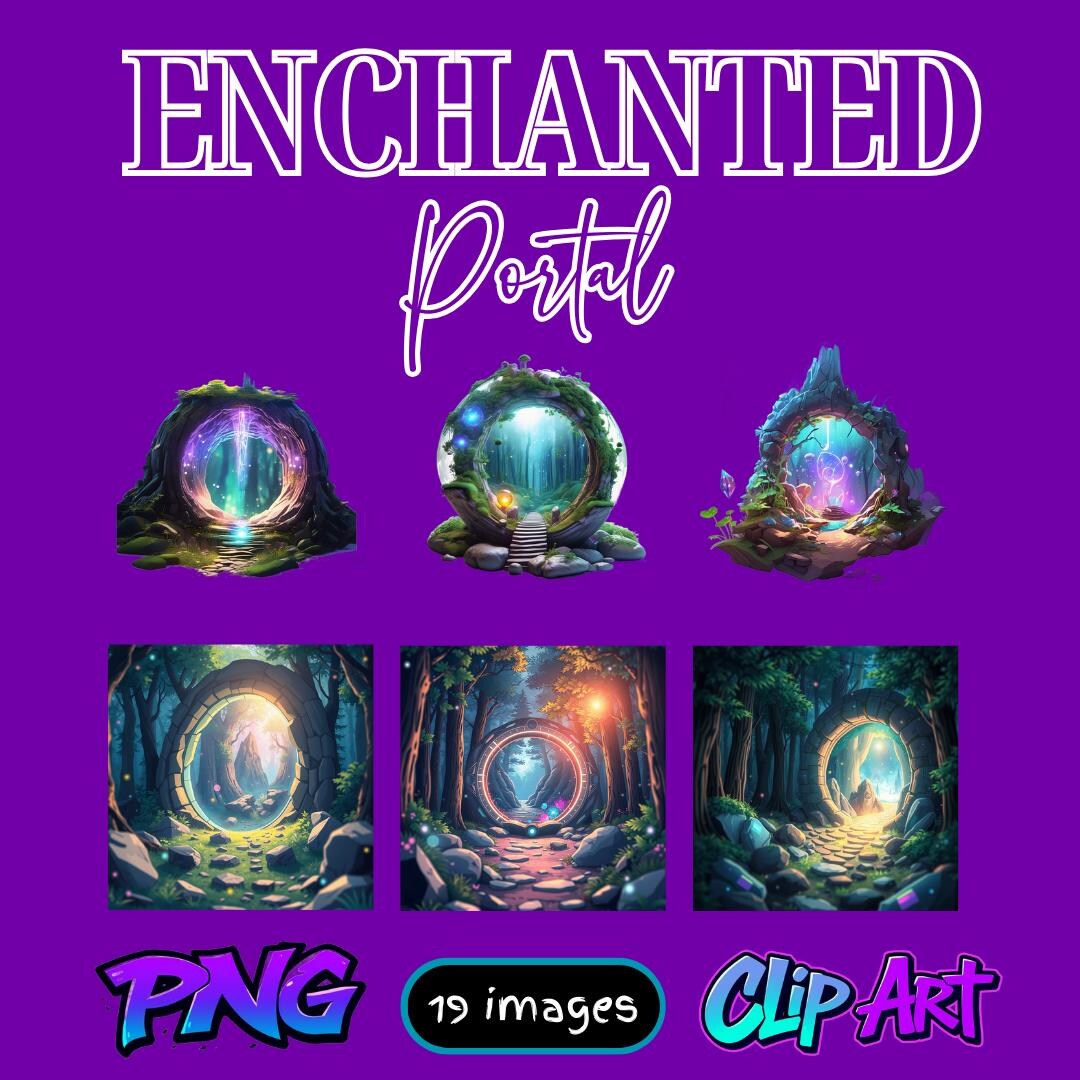 Enchanted Portal Clip Art Magical Forest Gateways Chibi Art PNG 19 High ...
