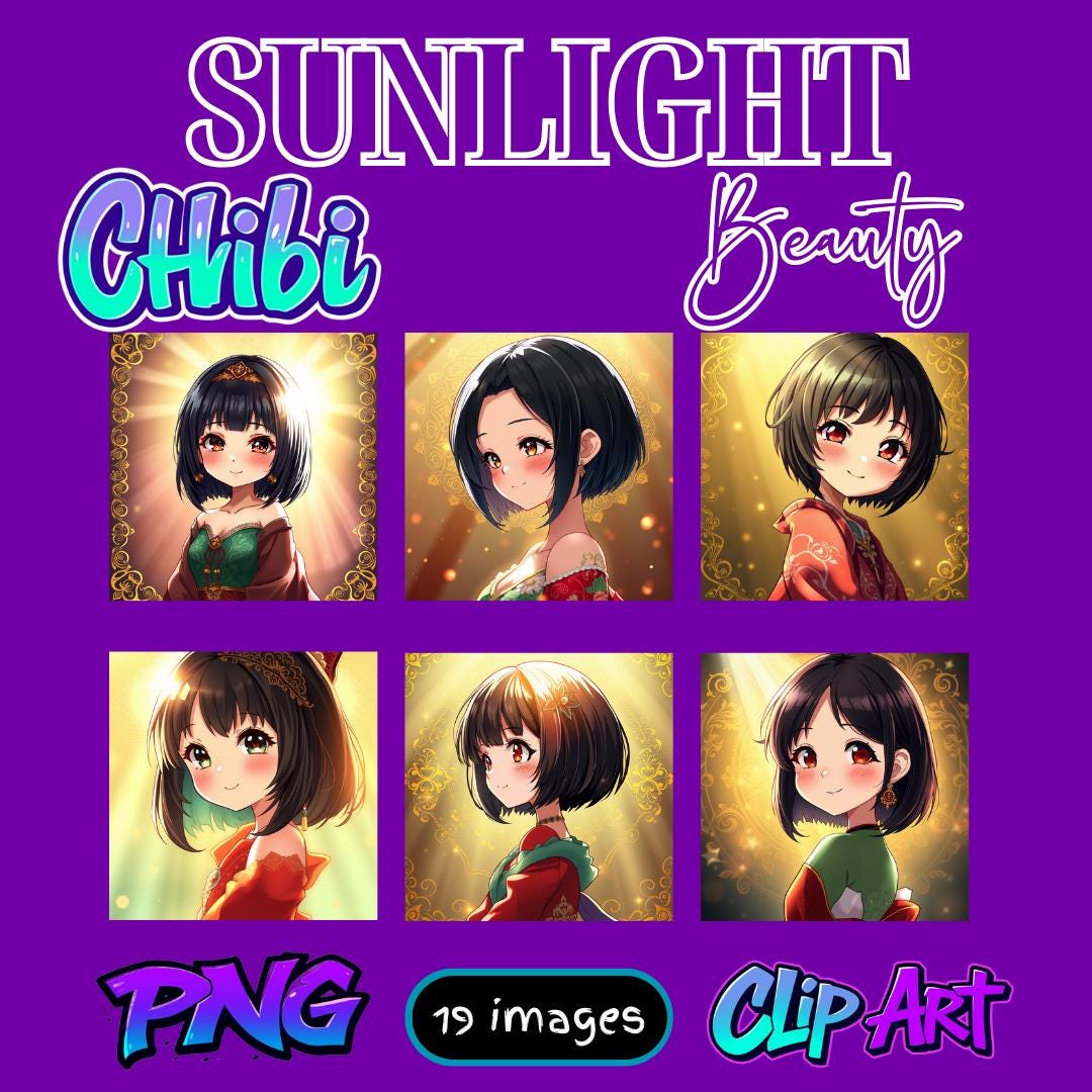 Chibi Style Sunlight Beauty Clip Art 19 PNG Images Sunlight Glow ...