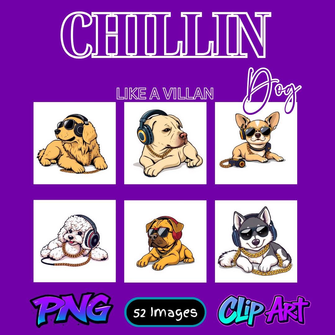 Chillin Dog Clip Art 52 Cool Dog PNG Images With Transparent Background ...