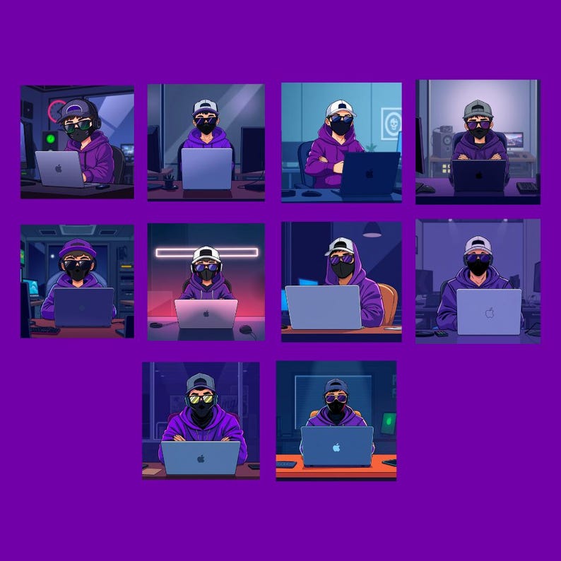 Masked Hacker Clipart PNG Hacker Graphics Cybersecurity Digital Art ...