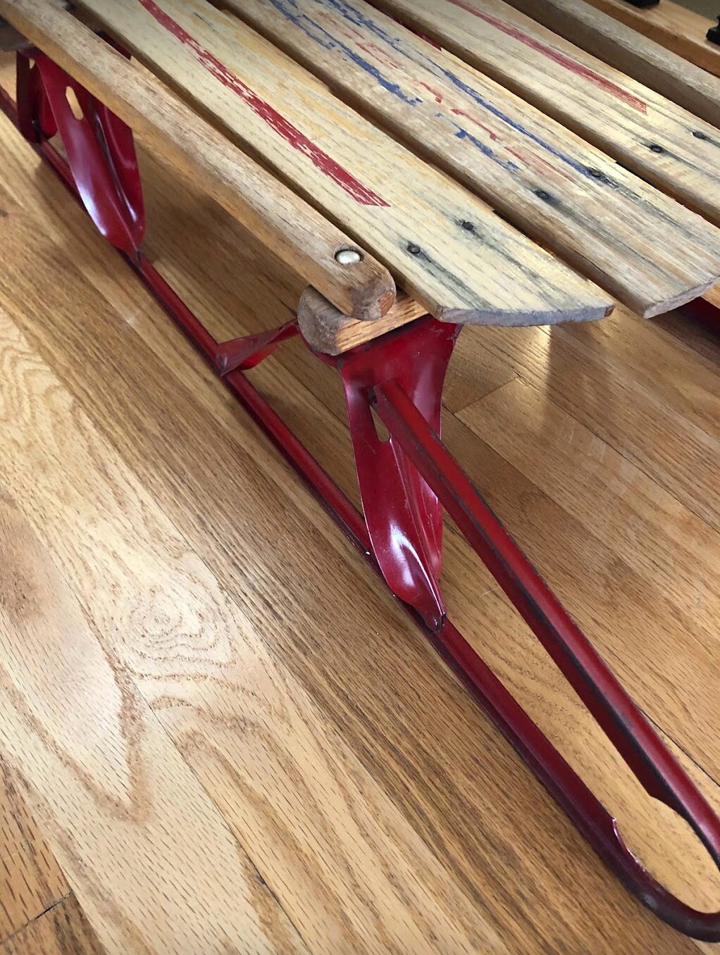 Vintage Red Sears Snow Sled - Etsy