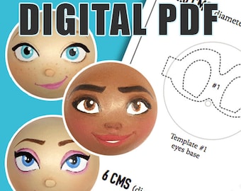 PDF Eye template for fofuchas Inside out set | Etsy