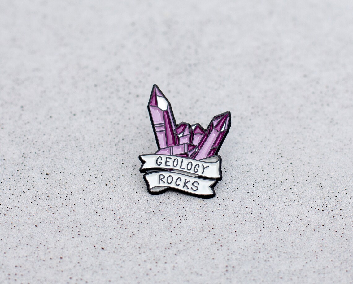 Geology Rocks - Soft Enamel Pin, Geologist, Mineral and Crystal Lover ...
