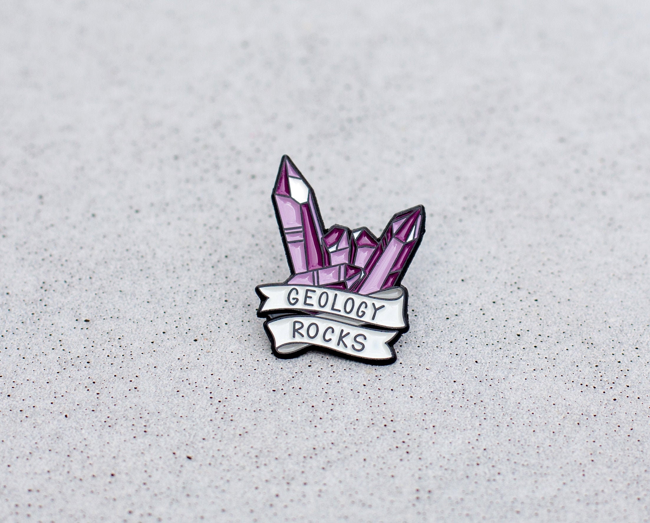 Geology Rocks - Soft Enamel Pin, Geologist, Mineral and Crystal Lover ...