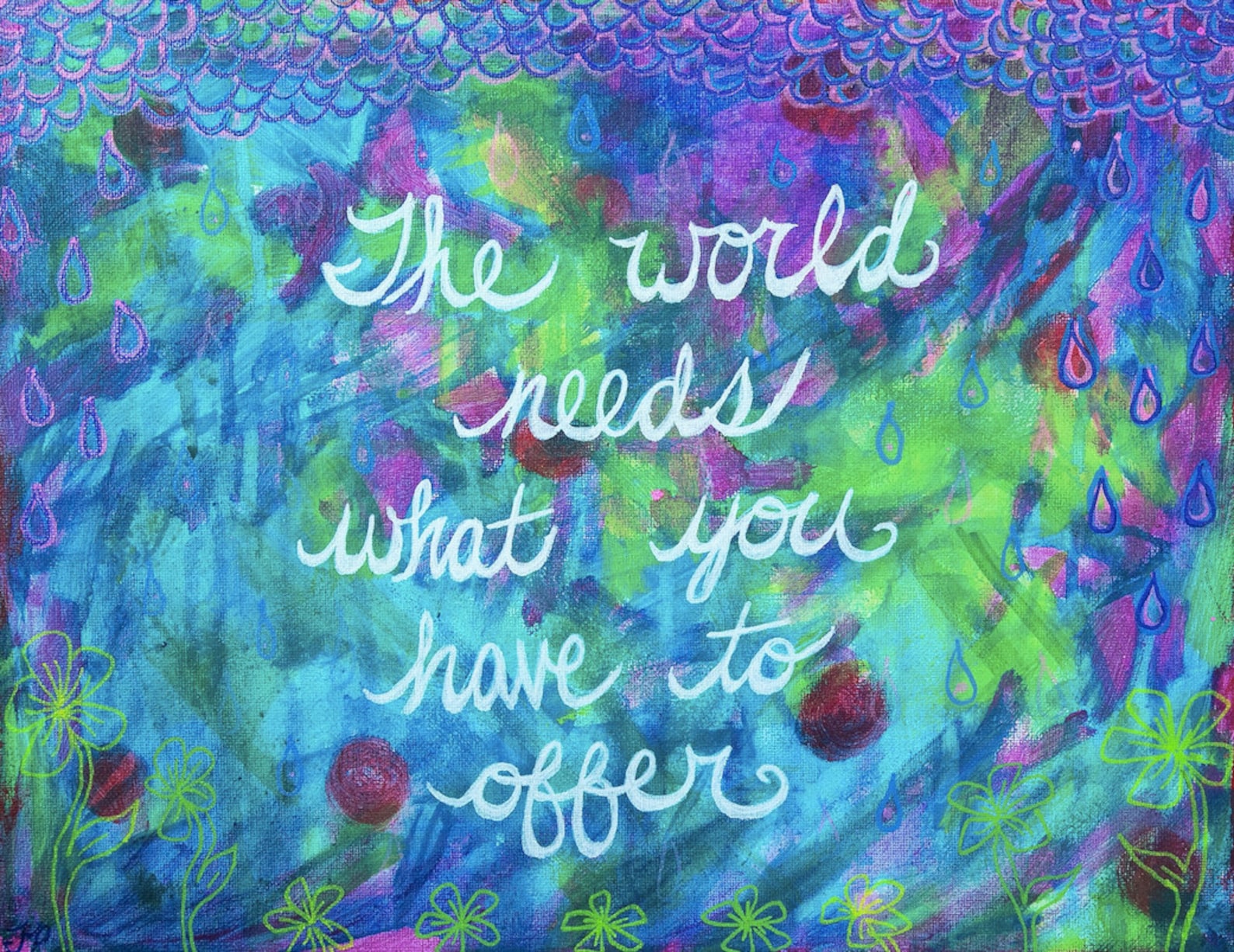 The World Needs You // Giclee Abstract Inspirational Print - Etsy