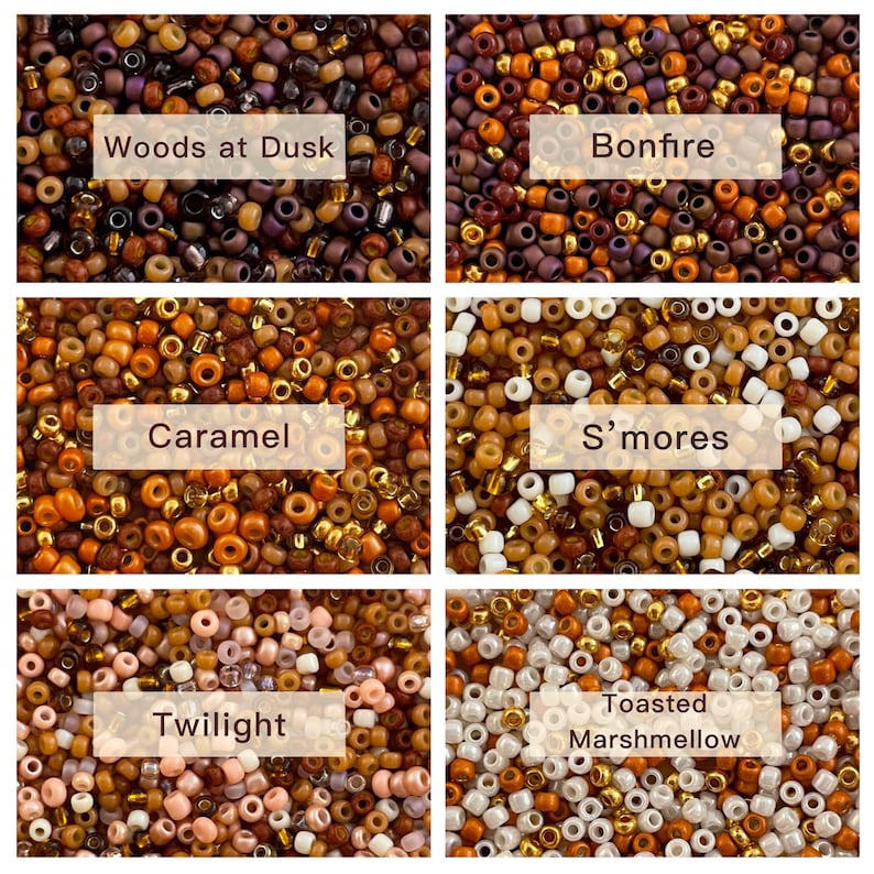 Autumn/fall Collection Seed Bead Necklaces - Etsy