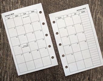 Mini calendar | Etsy