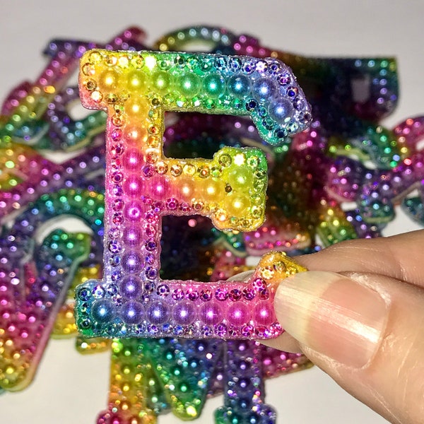 Rhinestone Letters - Etsy