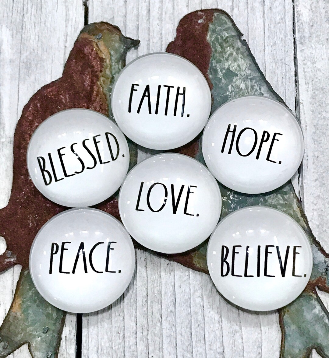 Strong Glass Magnets, Inspirational Magnets, Simple Word Quote Fridge ...
