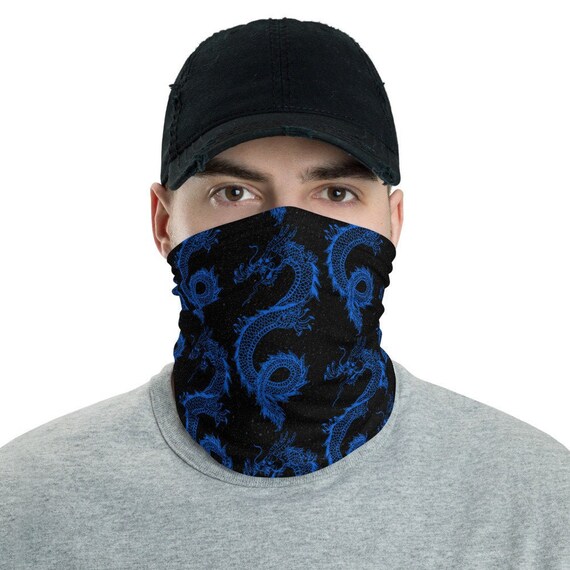 Blue Chinese Dragon Mask