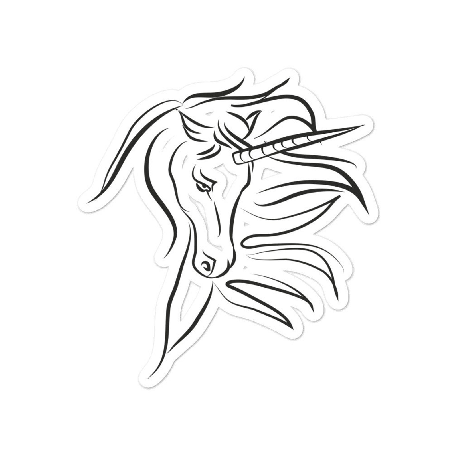 UNICORN STICKER Vinyl Laptop Decal Bubble Free Stickers - Etsy