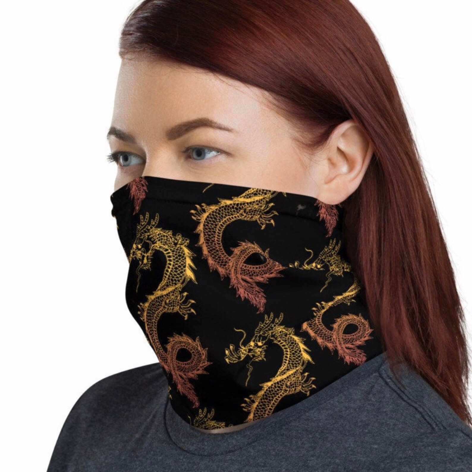 Chinese Dragon Face Mask Dragon Biker Ski Gaiter Face Mask | Etsy