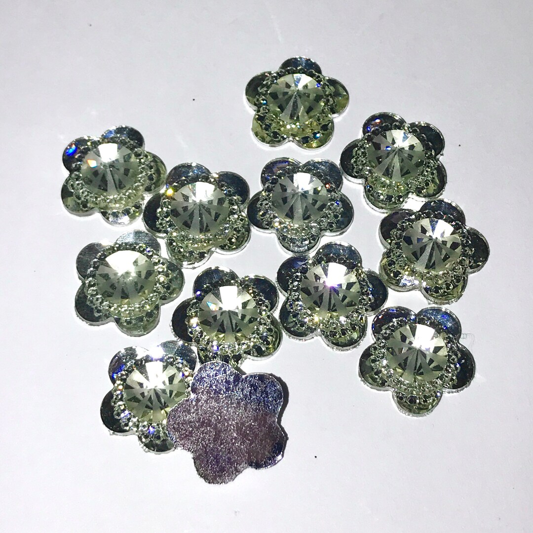 Flower Flat Backs 12mm Sticker Jewels High Quality Rhinestone Flowers ...