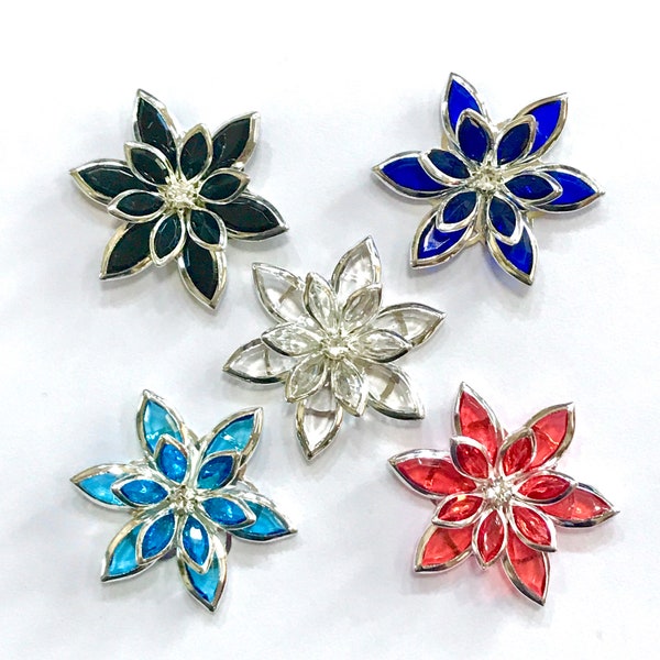 Rhinestone Flower - Etsy