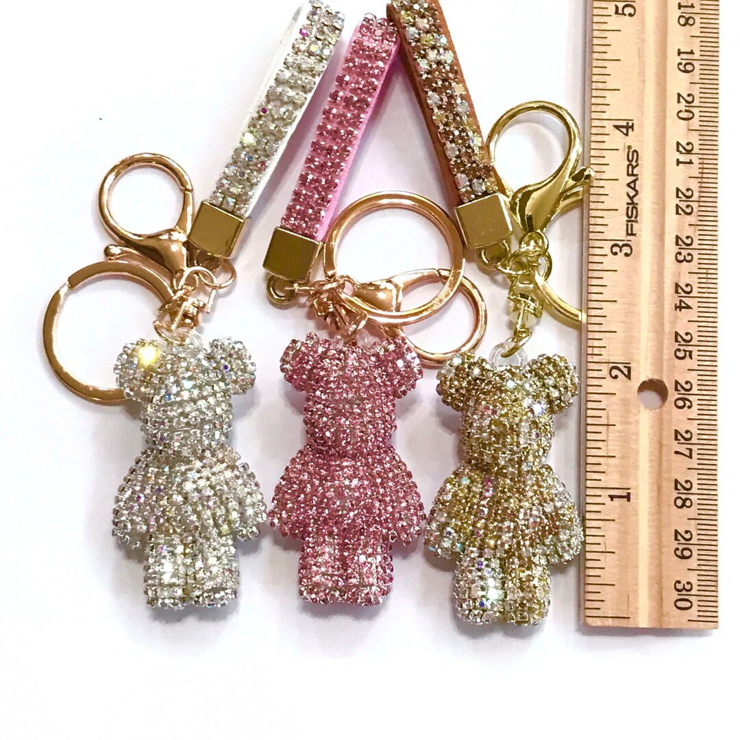 Cute Rhinestone Bear, Bling Glam Key Chain Sparkle Crystal Bear, AB ...