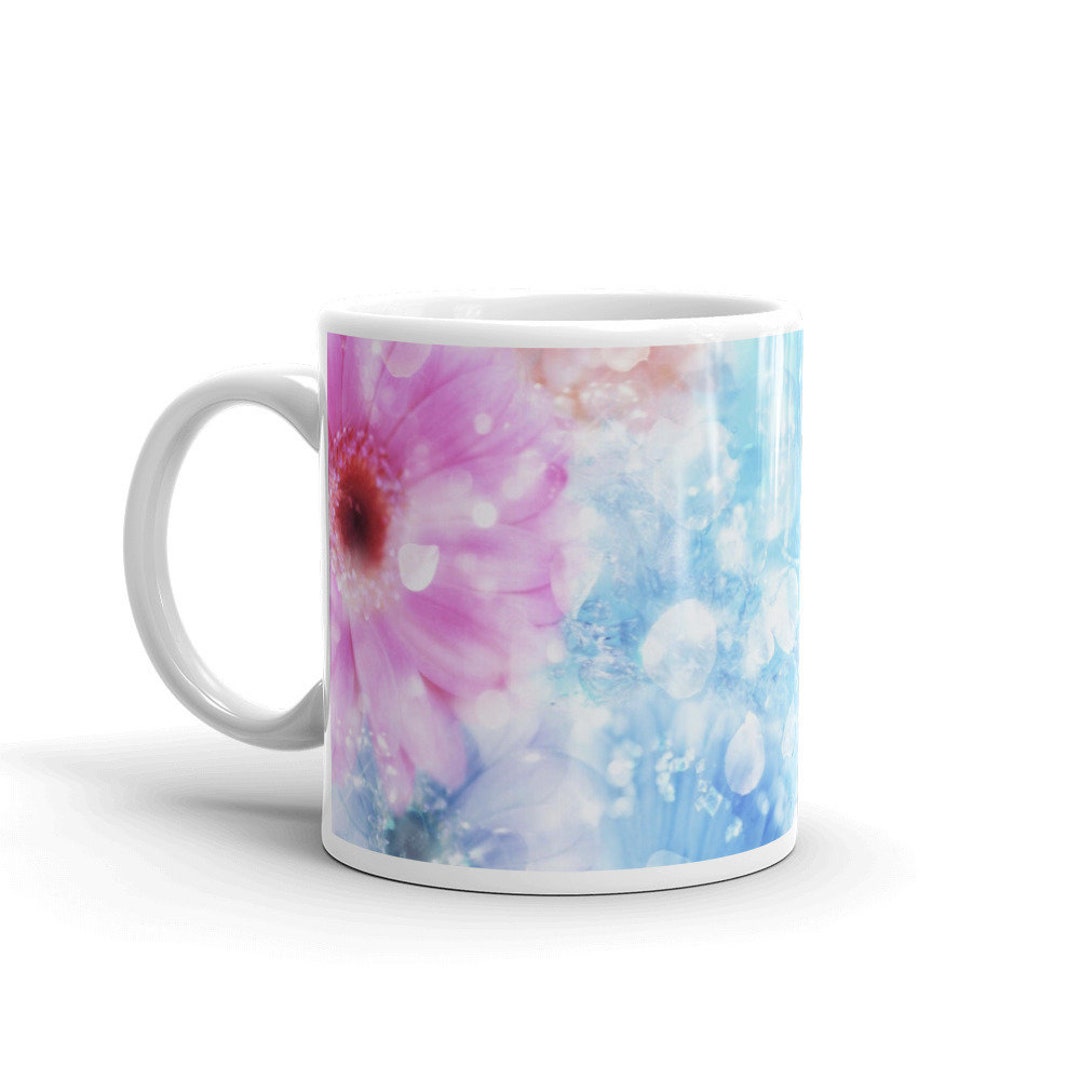 Watercolor Pastel Floral Coffee Cup, Pastel Flowers Mug, 11oz and 15oz ...