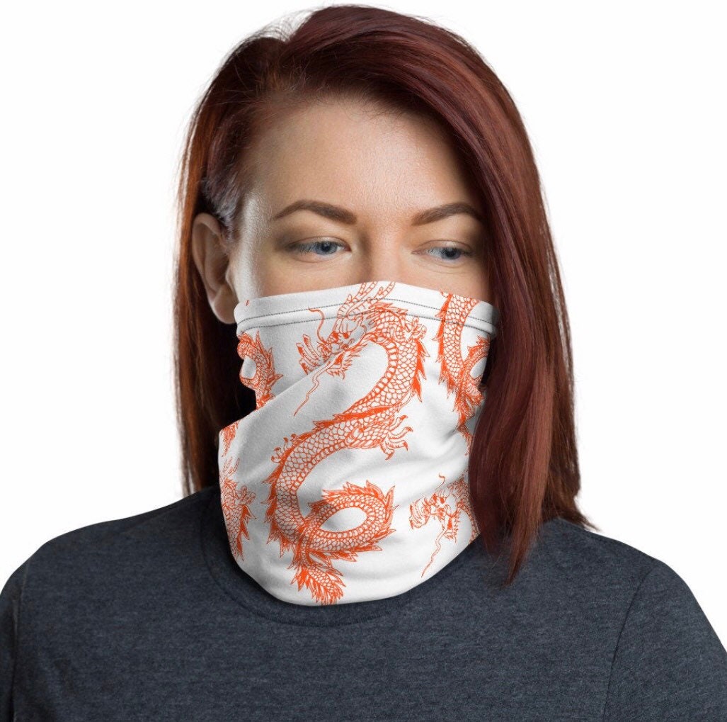 Chinese Dragon Face Mask Dragon Printed Biker Ski Gaiter Face | Etsy