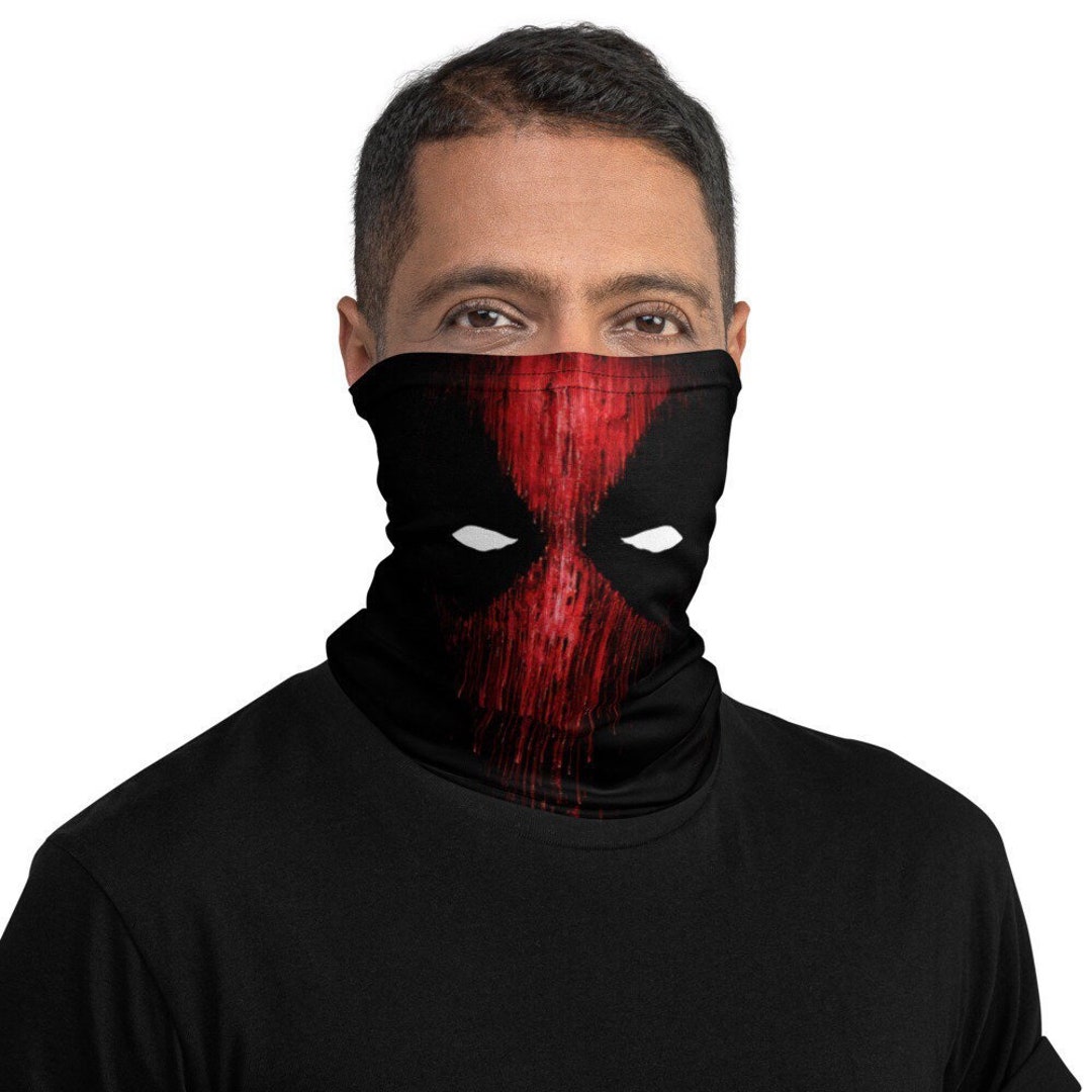 Anti Hero Face Mask, Red Black Ski Gaiter Face Mask, Designer Neck ...