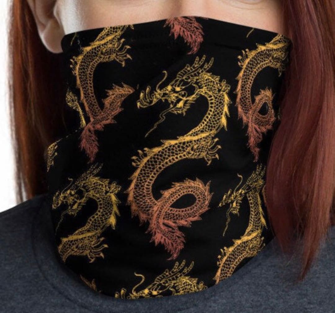 CHINESE DRAGON Face MASK, Dragon Biker Ski Gaiter Face Mask, Dragon ...