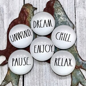 Strong Glass Magnets, Inspirational Magnets, Simple Word Quote Fridge ...