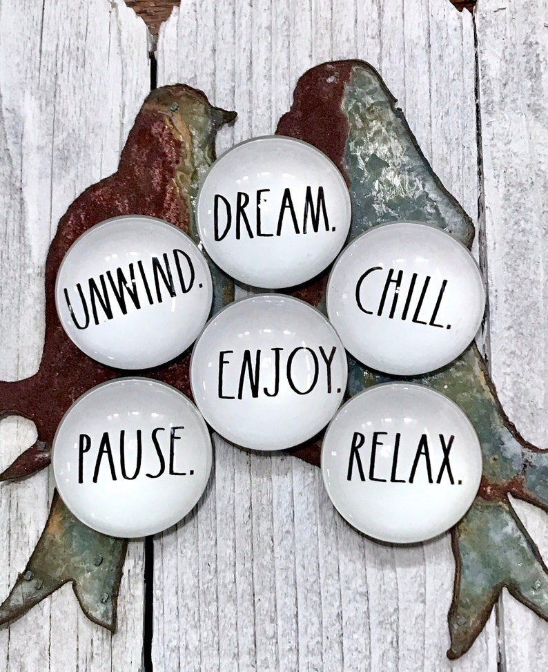Strong Glass Magnets Inspirational Magnets Simple Word Quote - Etsy