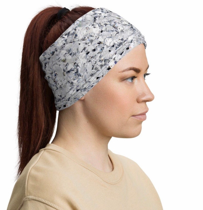 Diamond Face Mask Glam Bling Diamonds Printed Ski Gaiter Face | Etsy