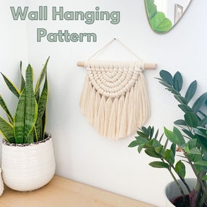 PDF Pattern Only- Macramé Half Moon Pattern With Knot Guide - Etsy